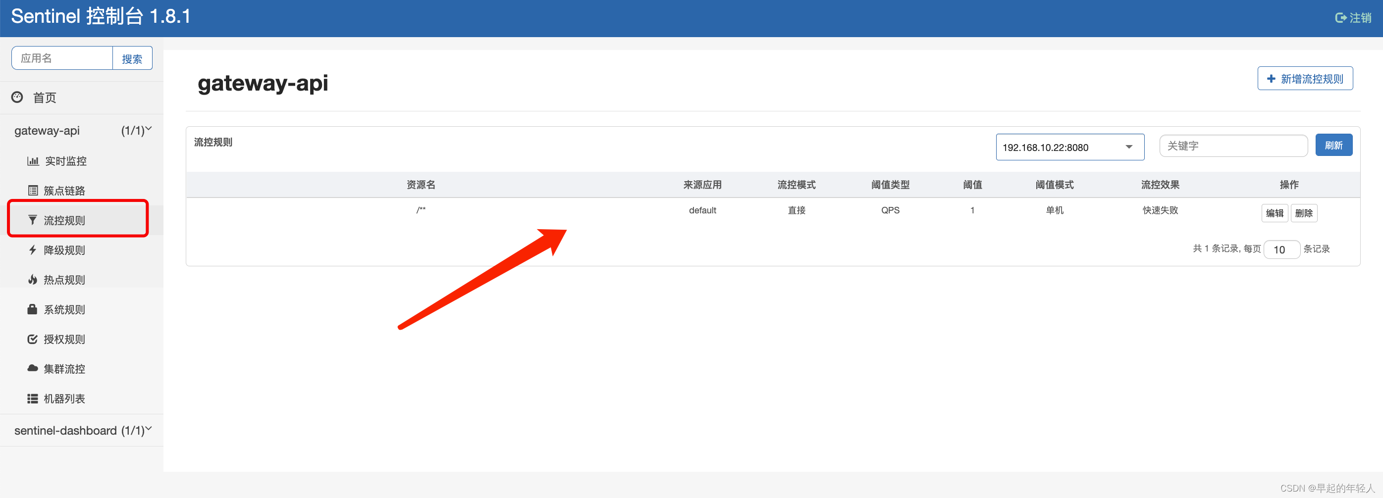 SpringCloud Gateway 整合阿里 Sentinel网关流控、熔断、降级【SpringCloud系列9】_springcloud gateway整合sentinel-CSDN博客