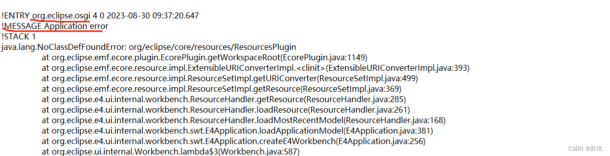 关于workbench启动报错，an error has occurred.see the log file，日志报：!MESSAGE Application error_安装wrwb报 ...