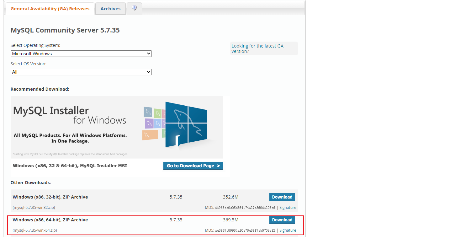 window10安装MySQL5.7.35版本的安装及配置_win10 修改 mysql5.7.35 配置文件-CSDN博客