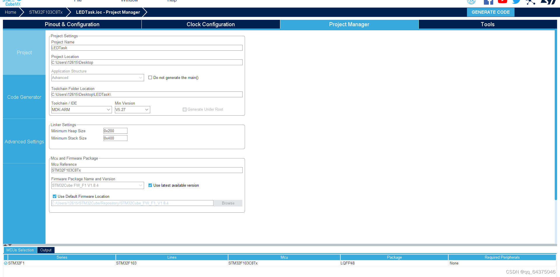 Stm32cubemx的freertos基于103系列的电灯入门stm32 Freertos 点灯 Csdn博客