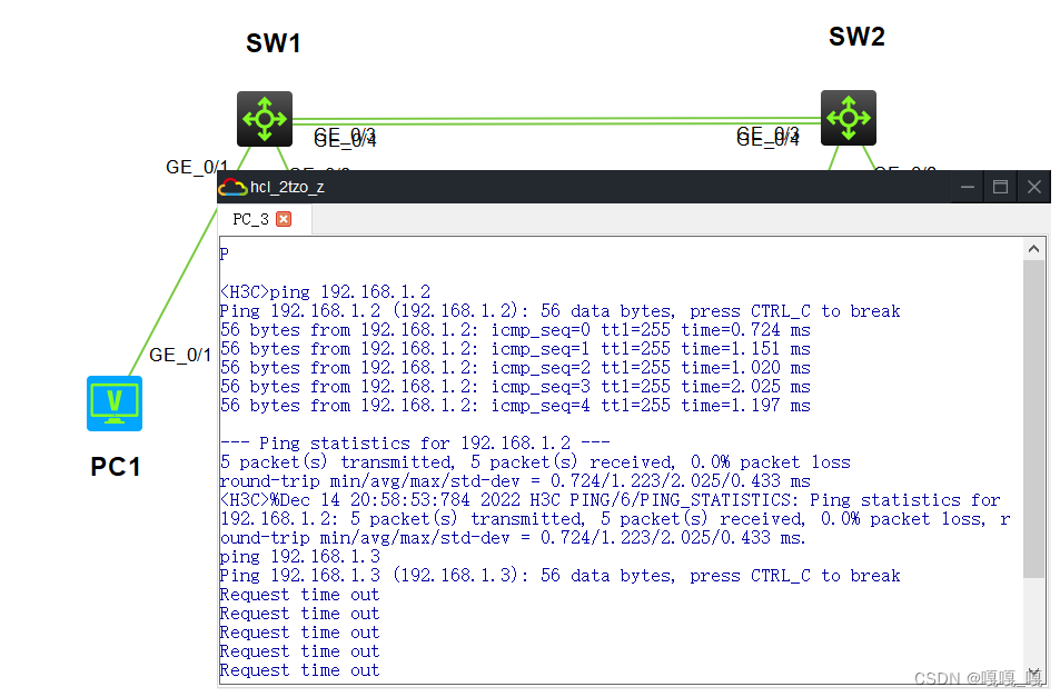 H3C HCL模拟器配置vlan划分案例_h3c官方模拟器配置案例-CSDN博客
