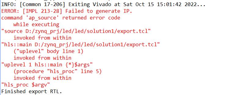 Vivado HLS2017.4 ERROR: [IMPL 213-28] Failed to generate IP.-CSDN博客