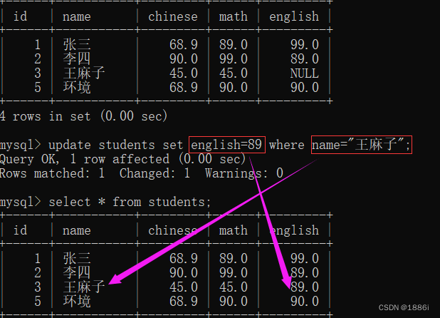 Mysql数据库中表操作之增删改查（crud）数据库单表的增删改查 Csdn博客