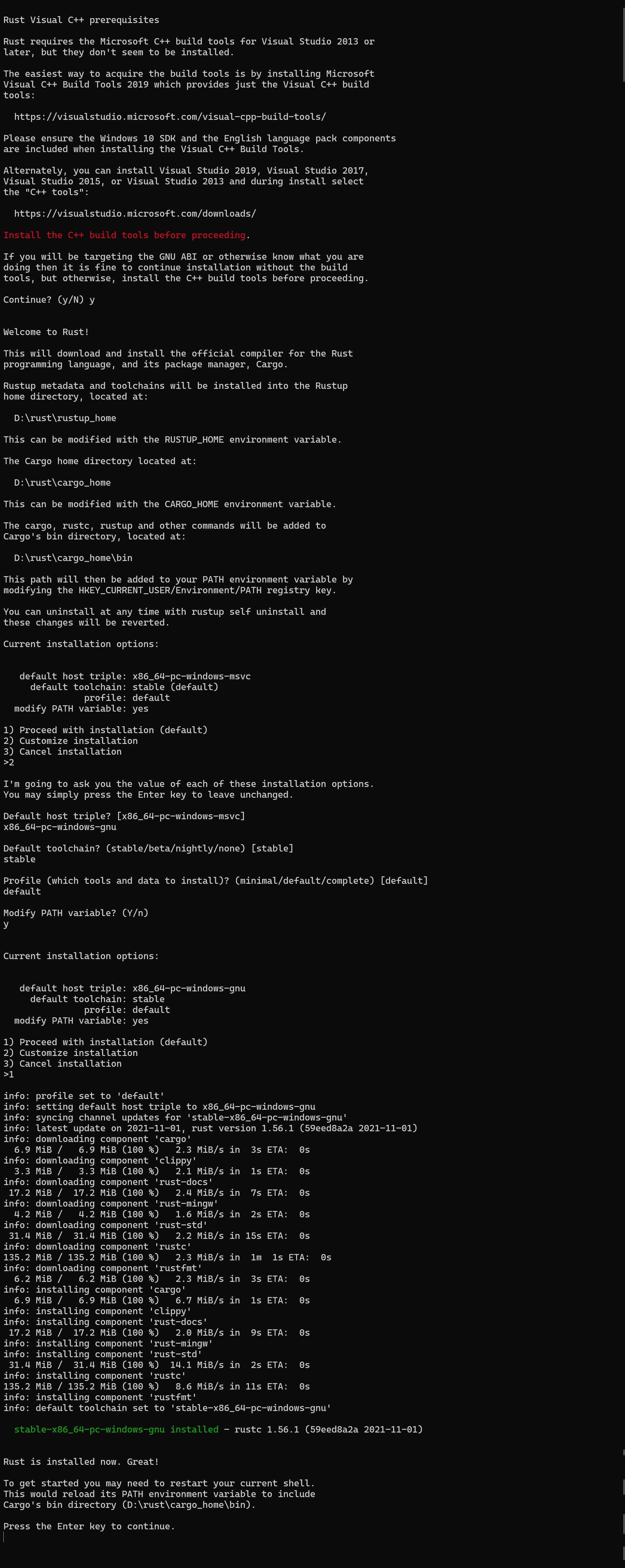 mingw64+Rust+Windows11安装_rust mingw-CSDN博客