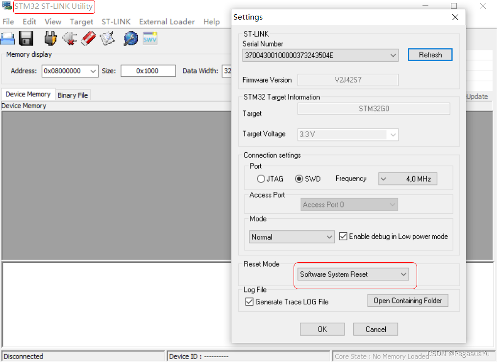 Stm32programmer “ur Connection Mode Is Defined With The Hwrst Reset Mode“报错解决 Csdn博客