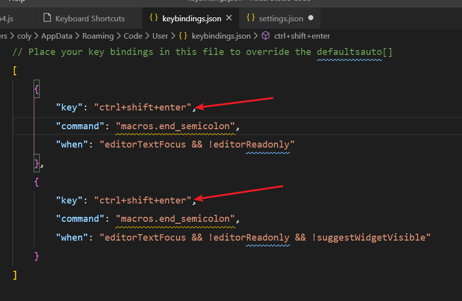 vscode模仿idea在行末添加分号_vscode 输入分号排版-CSDN博客