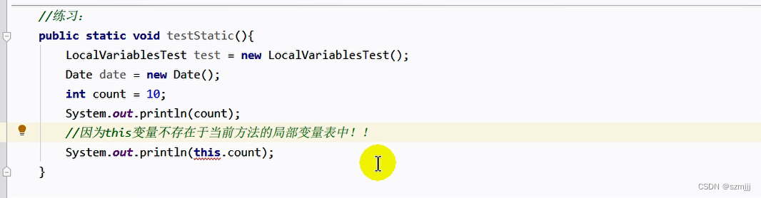 为什么静态方法中不能使用this？ 静态方法中为什么没有this Csdn博客