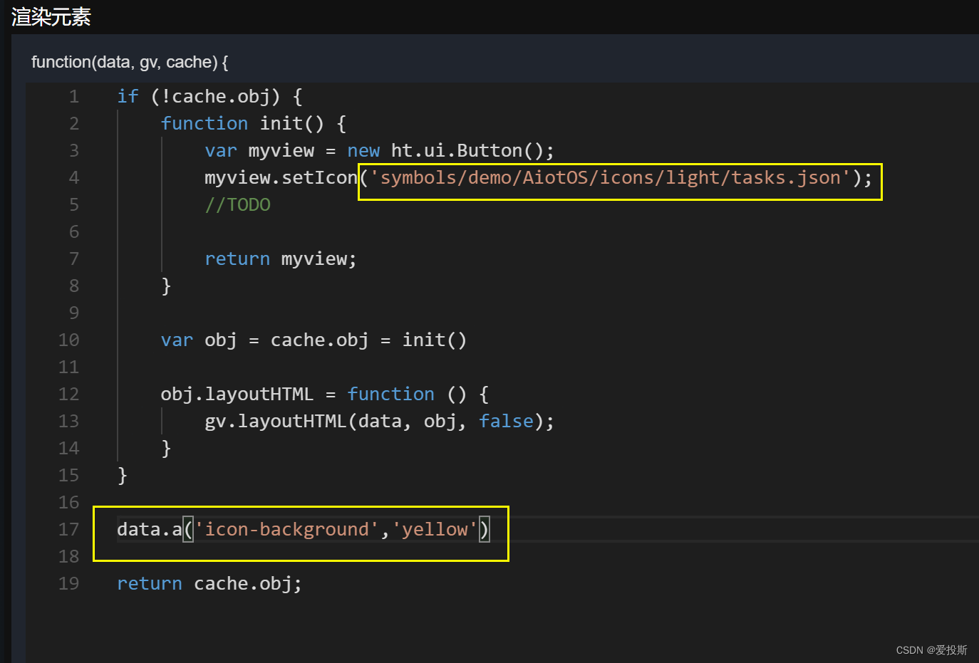 ht框架定义class类；ht.Default.def从ht类继承派生类；ht-ui中组件API设置图标json，可利用Drawable重写draw集合通过新创建ht.Node对象过渡，来做 ...