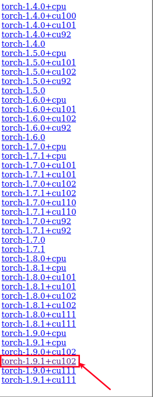 torch安装geometric相关包指定torch和cuda版本_torch1.9.1对应cuda版本-CSDN博客