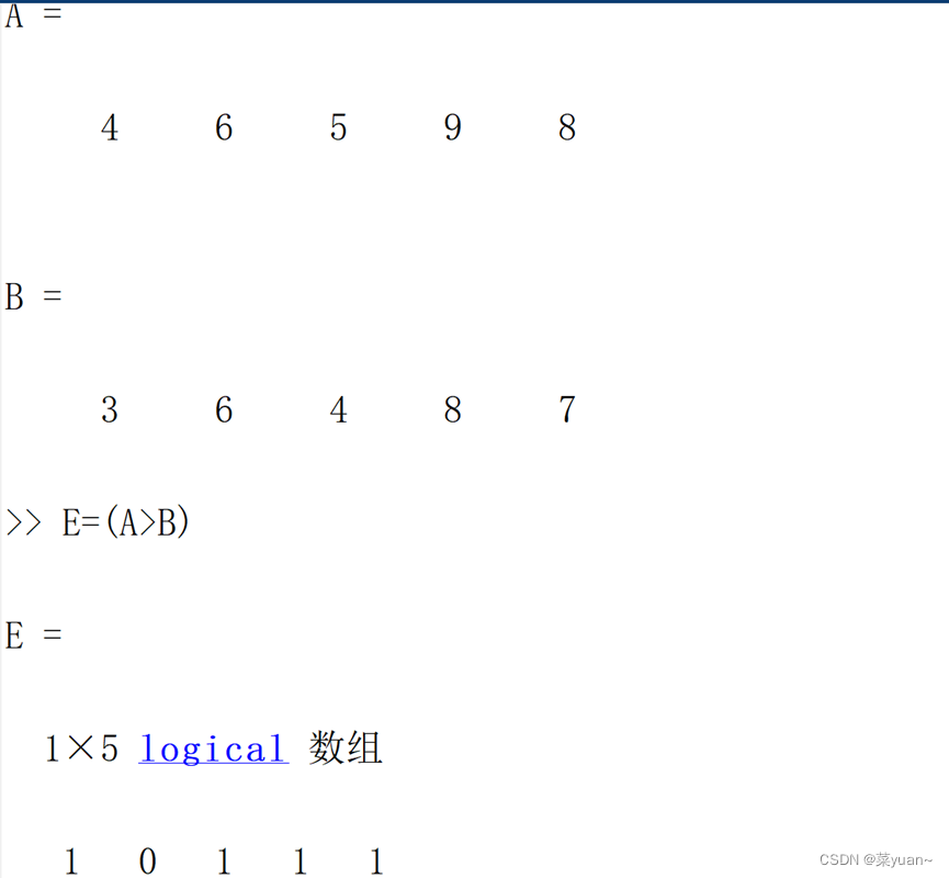 MATLAB 基础笔记(一):数组的生成_matlab生成数组-CSDN博客