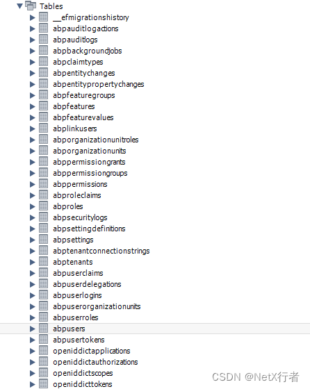 Abp vnext框架基础数据表解析_abp 实体 属性名称-CSDN博客