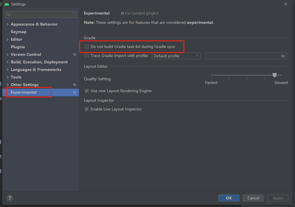 bugly compile to generate benchmark packages gradle panel in Android ...