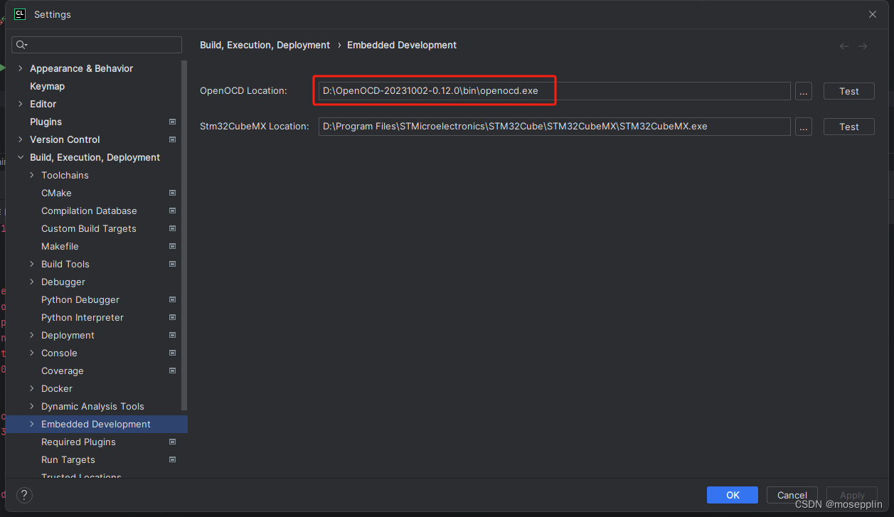 CLion 调试 STM32工程出现错误“Unexpected command ine argument:”_conlleval: unexpected command line ...