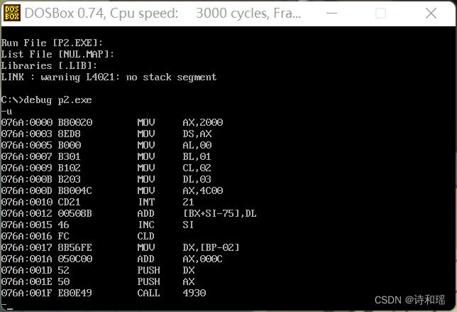 [BX]和Loop指令_在debug中跟踪用loop指令实现的循环程序 有符号数-CSDN博客