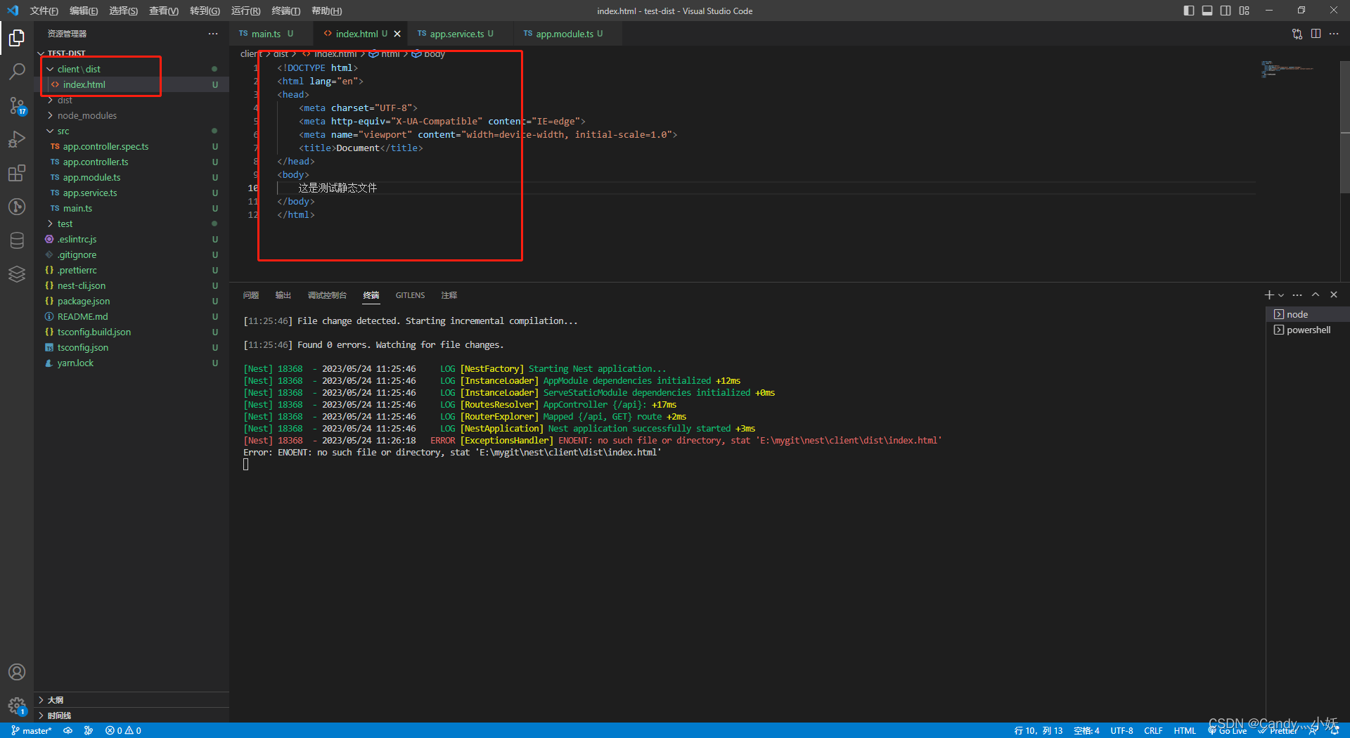 NestJs使用静态服务渲染vue项目与html项目_nestjs 服务端渲染-CSDN博客