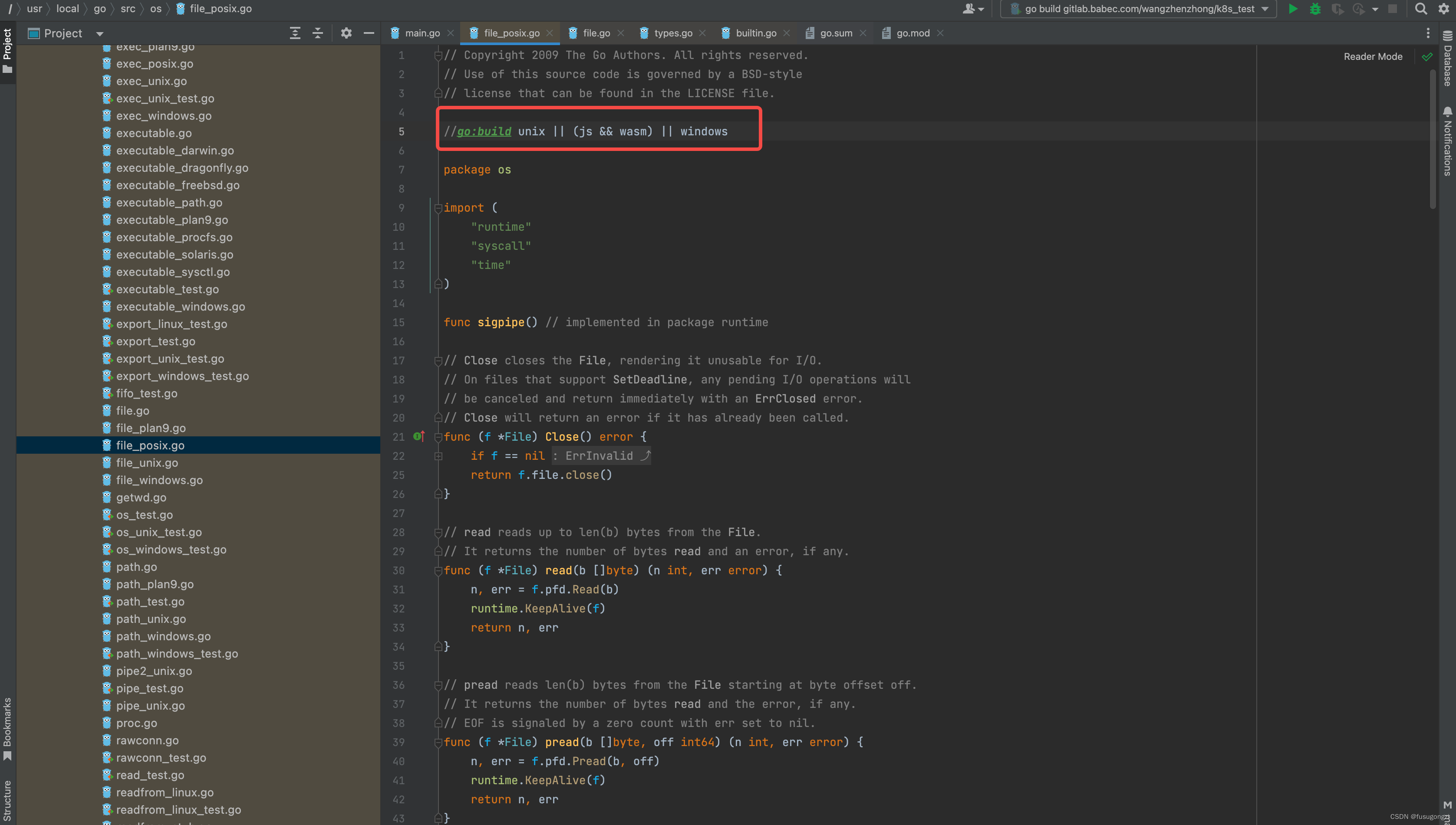 mac go1.19 file没有Close方法，Unresolved type file 问题_go file没有close-CSDN博客