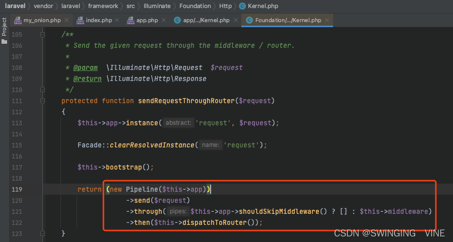 Laravel Onion洋葱模型_laravel 装饰器模式-CSDN博客