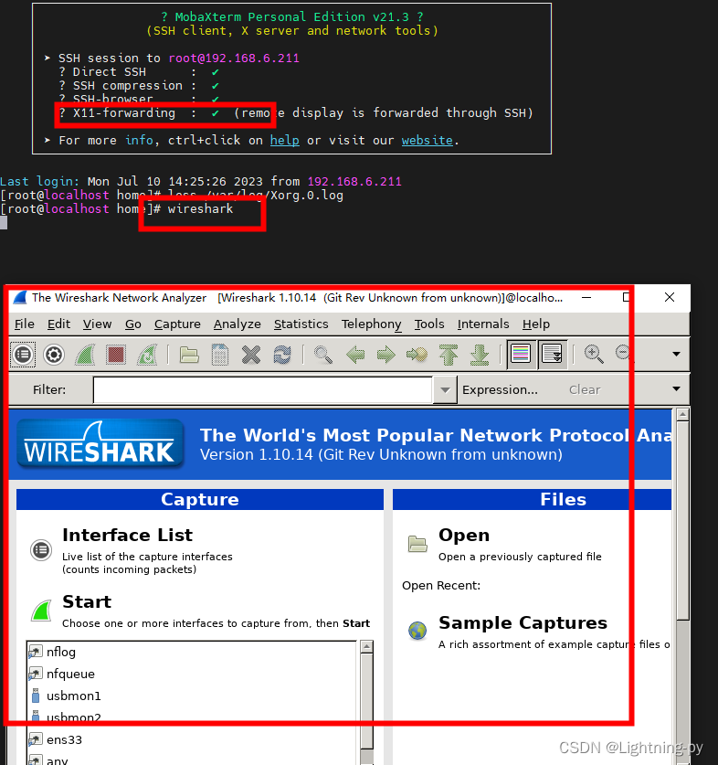 Linux环境安装wireshark报错：(wireshark:30841): Gtk-WARNING **: 14:05:47.966: cannot open display解决方案-CSDN博客