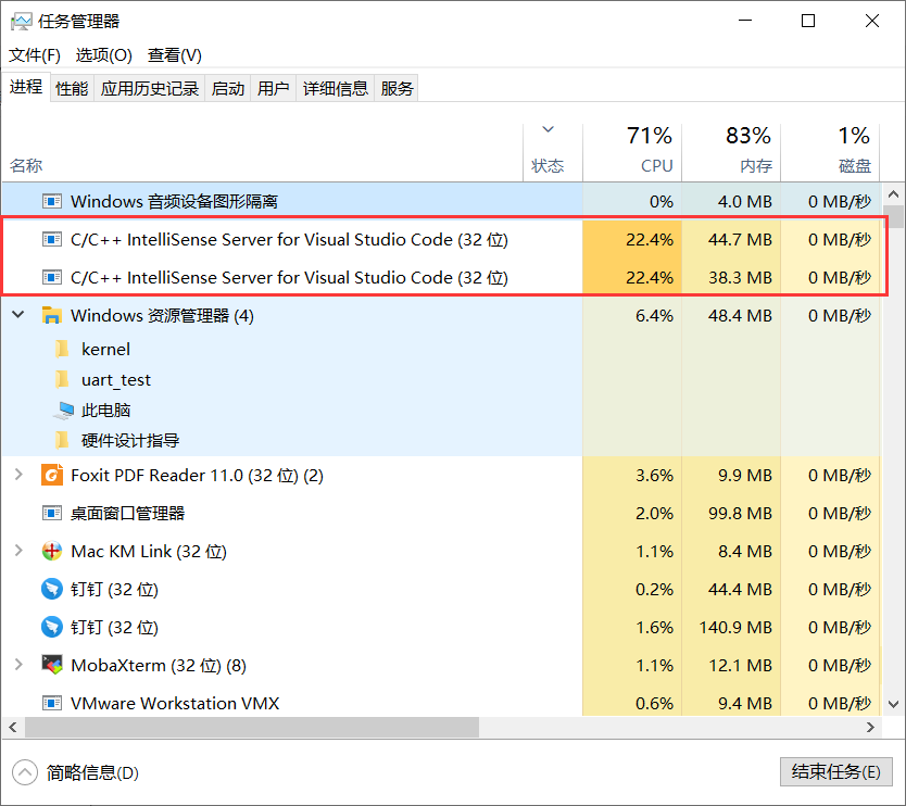 Windows系统卡顿，CPU占用率高，C/C++ IntelliSense Server for Visual Studio Code-CSDN博客