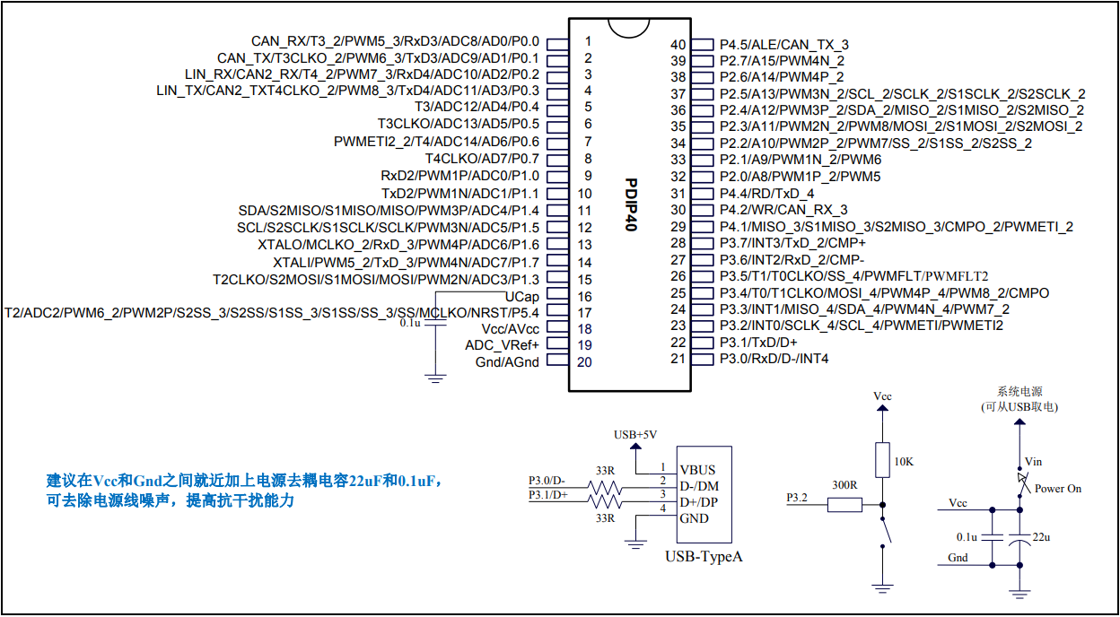 在面包板上开发STC32G12K128, STC16F40_stc32g12k128数据手册-CSDN博客