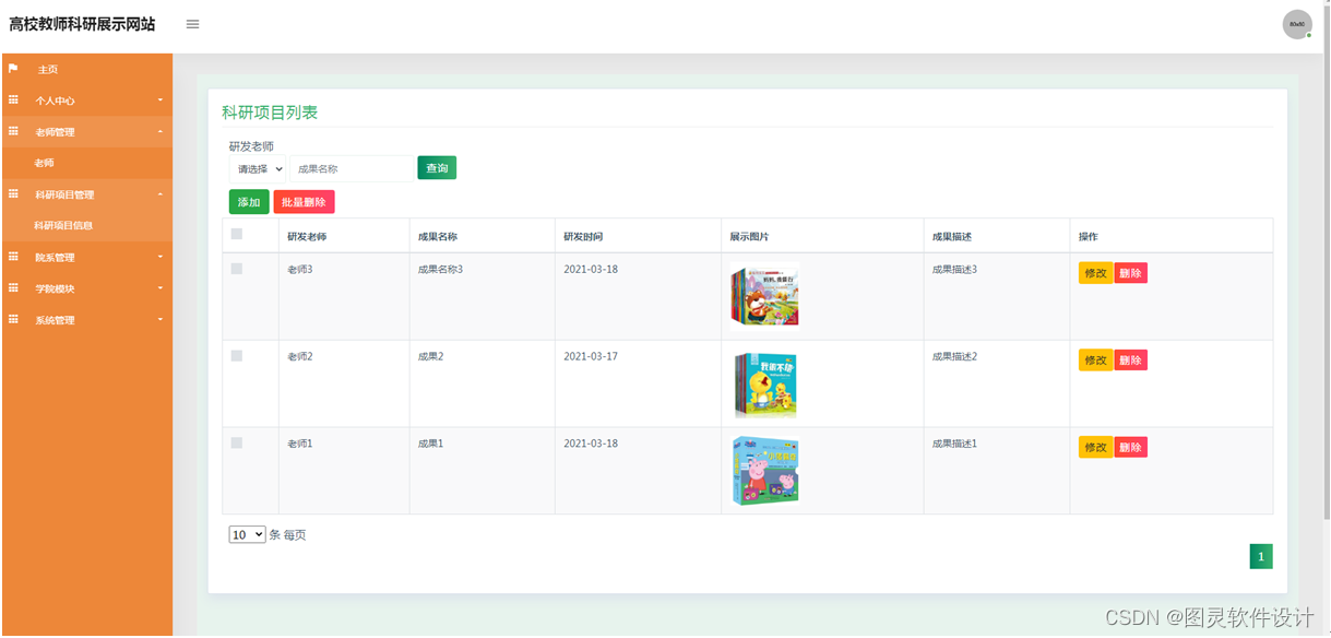 基于ssm框架的高校教师科研信息展示网站 Csdn博客 