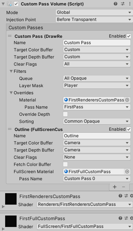 【Unity】2019 UDRP 7.3 CustomPass 物体描边效果_custompassutils.drawrenderers-CSDN博客