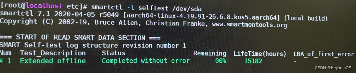 硬盘检测工具Smartmontools在KOS上的安装、部署与使用-CSDN博客