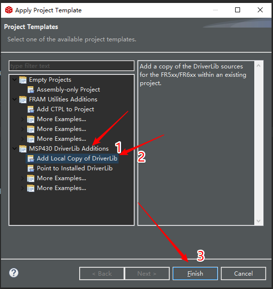 MSP430FR5994LannchPad开发笔记之一：CCS+DriverLib建立工程模板，及使用eZ-FET Debug进行printf_error: device ...
