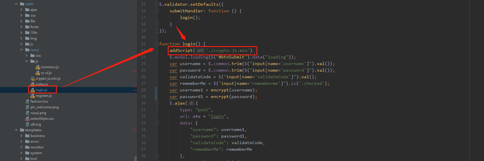 若依框架SpringBoot使用AES对登录进行加密（不分离版）_ruoyi aes加密-CSDN博客