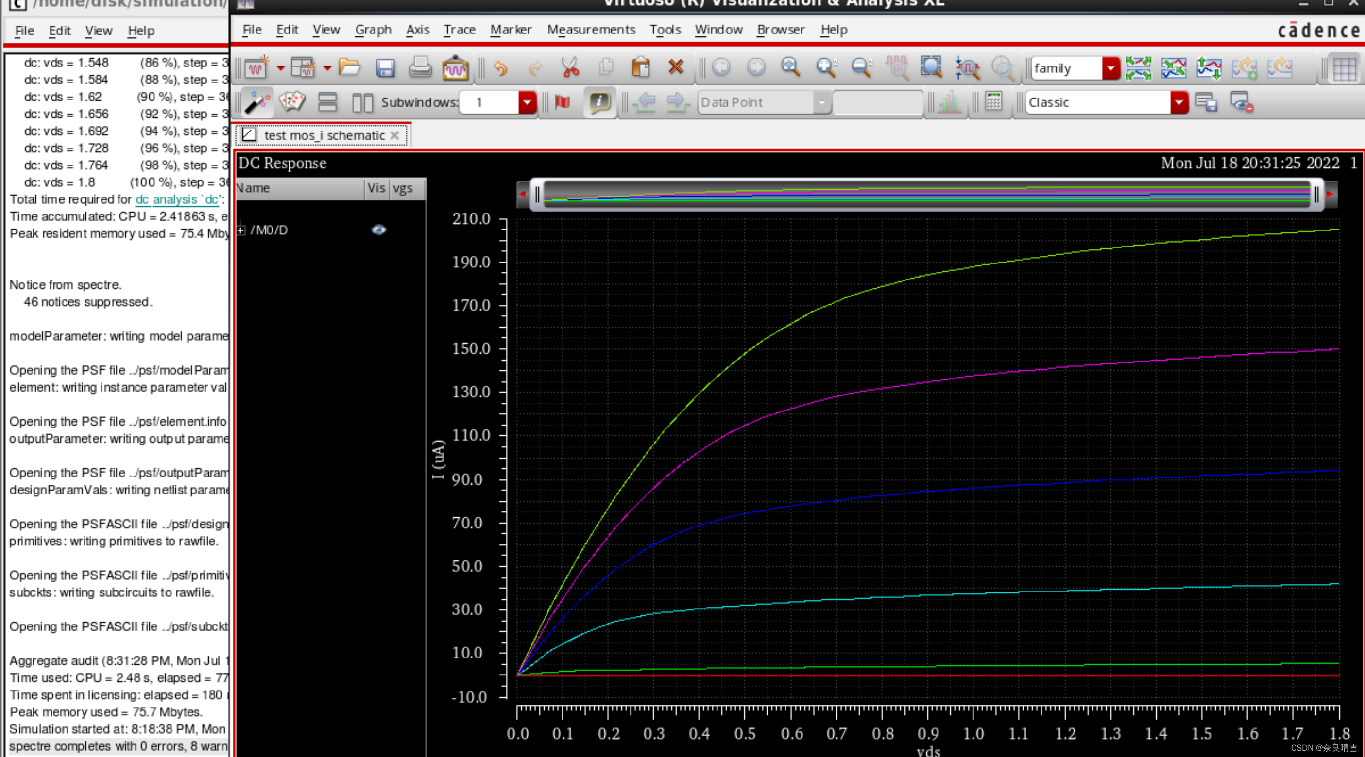 mos管的输入输出特性曲线及gm/id仿真曲线（cadence IC617）_仿真mos的gm-CSDN博客