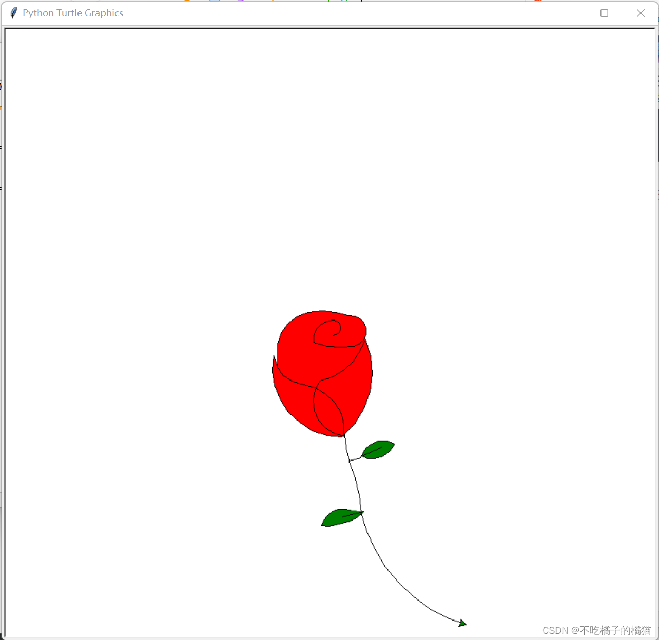 Python Turtle简笔画（玫瑰）用python的trutle简笔画 Csdn博客 