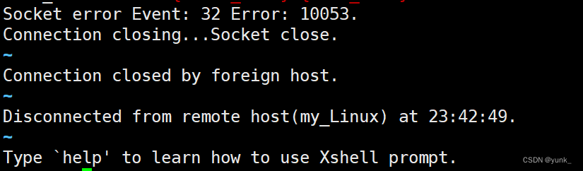 ssh链接断开：Socket error Event: 32 Error: 10053.Connection closing…Socket close….._ssh error 10053 ...
