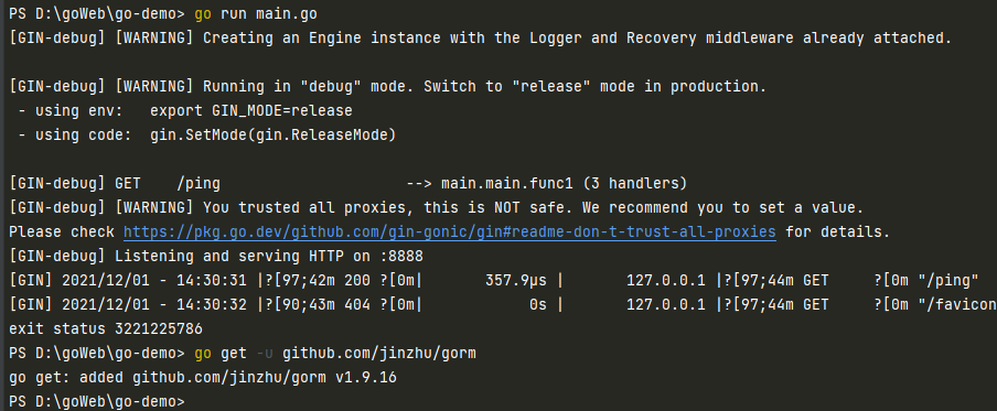 gin框架的使用（二）——gorm的安装_go get gin老版本-CSDN博客