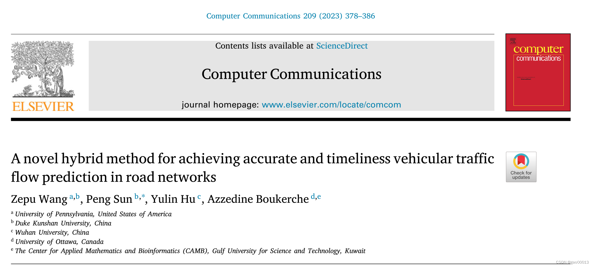 【交通流量预测论文】A novel hybrid method for achieving accurate and timeliness vehicular traffic flow ...