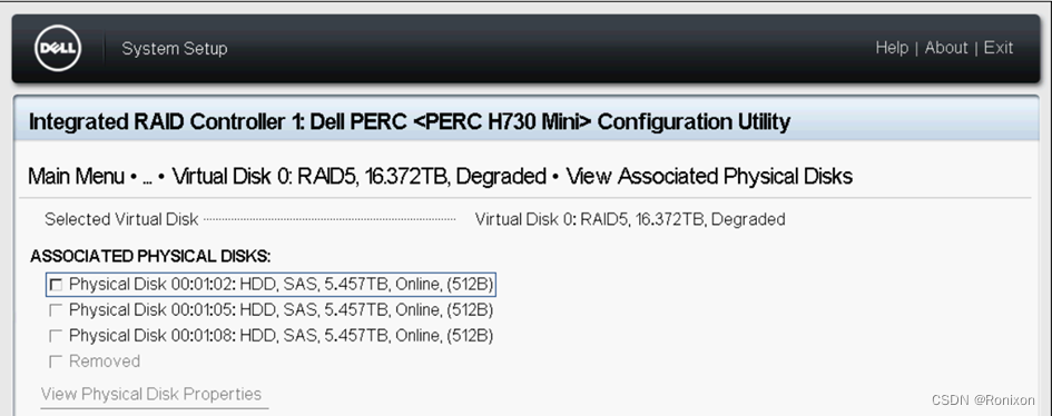 H730 重建RAID 5实践_raid5换硬盘后如何重建-CSDN博客
