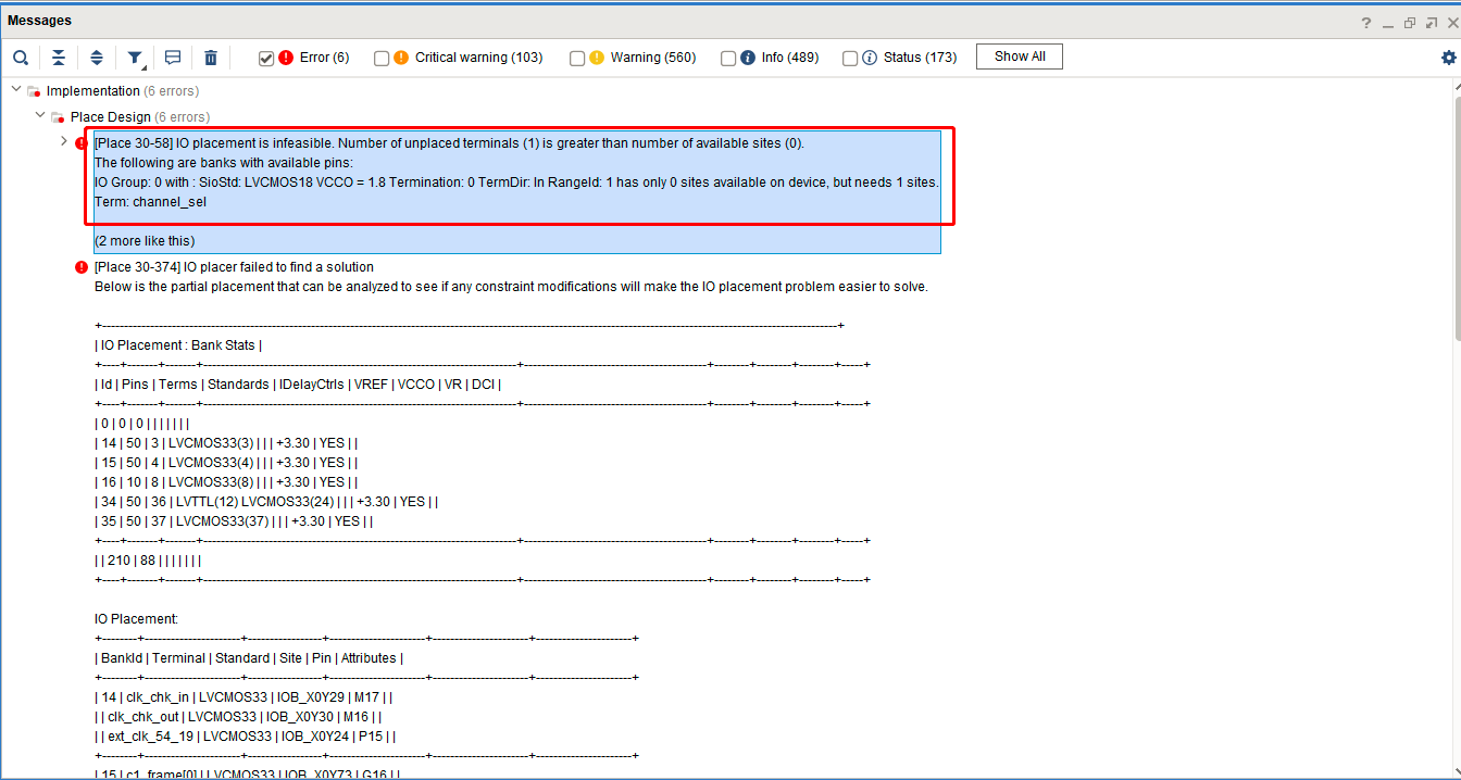 Vivado Synthesis通过后，Implementation报错问题解决_implementation failed-CSDN博客