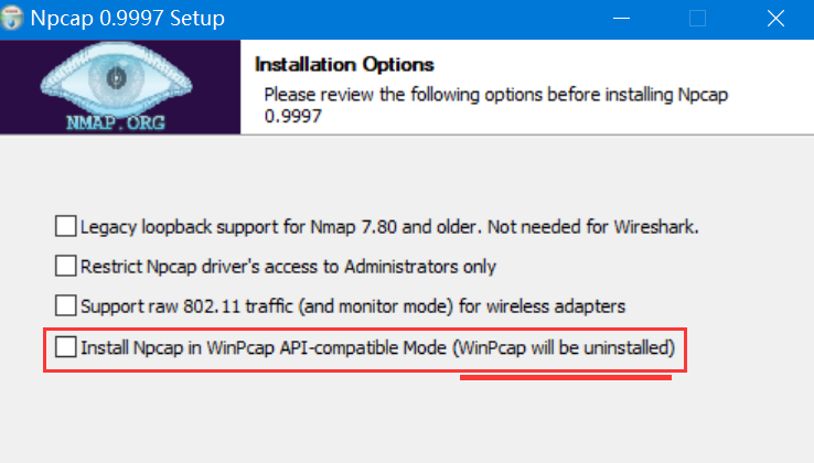 winpcap无法安装提示新版本已经安装在这台机器上_a newer version of winpcap (internal version ...