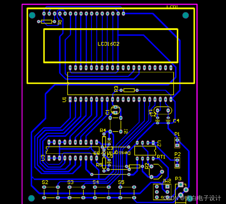 41、基于51单片机函数信号发生器四种波形和频率显示系统设计（proteus仿真原理图pcb图程序开题报告参考论文）proteus设计51单片机生成正弦波原理图 Csdn博客