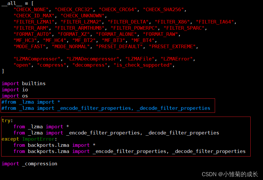 backports/lzma/_lzmamodule.c:115:18: fatal error: lzma.h: No such file or directory serWarning ...