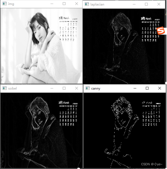 （python）opencv边缘检测（laplacian算子，canny算子，scharr算子，sobel算子）以及自适应mean阈值处理和高斯阈值处理_自适应canny算子-CSDN博客
