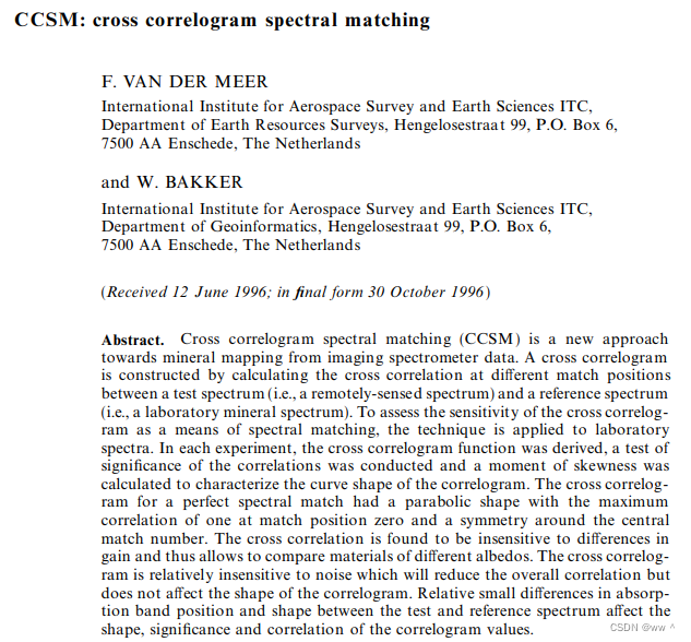 1997《CCSM: cross correlogram spectral matching》_交叉相关光谱匹配-CSDN博客