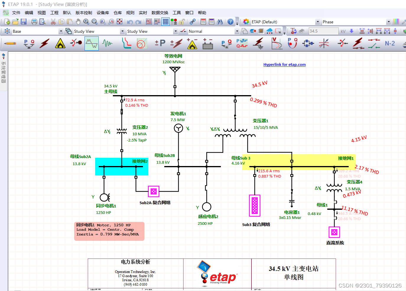 ETAP digsilent的电能质量评估仿真答疑，采用仿真和公式计算，光伏电站，风力发电，常规谐波源，新能源并网技术答疑_digsilent谐波畸变率-CSDN博客