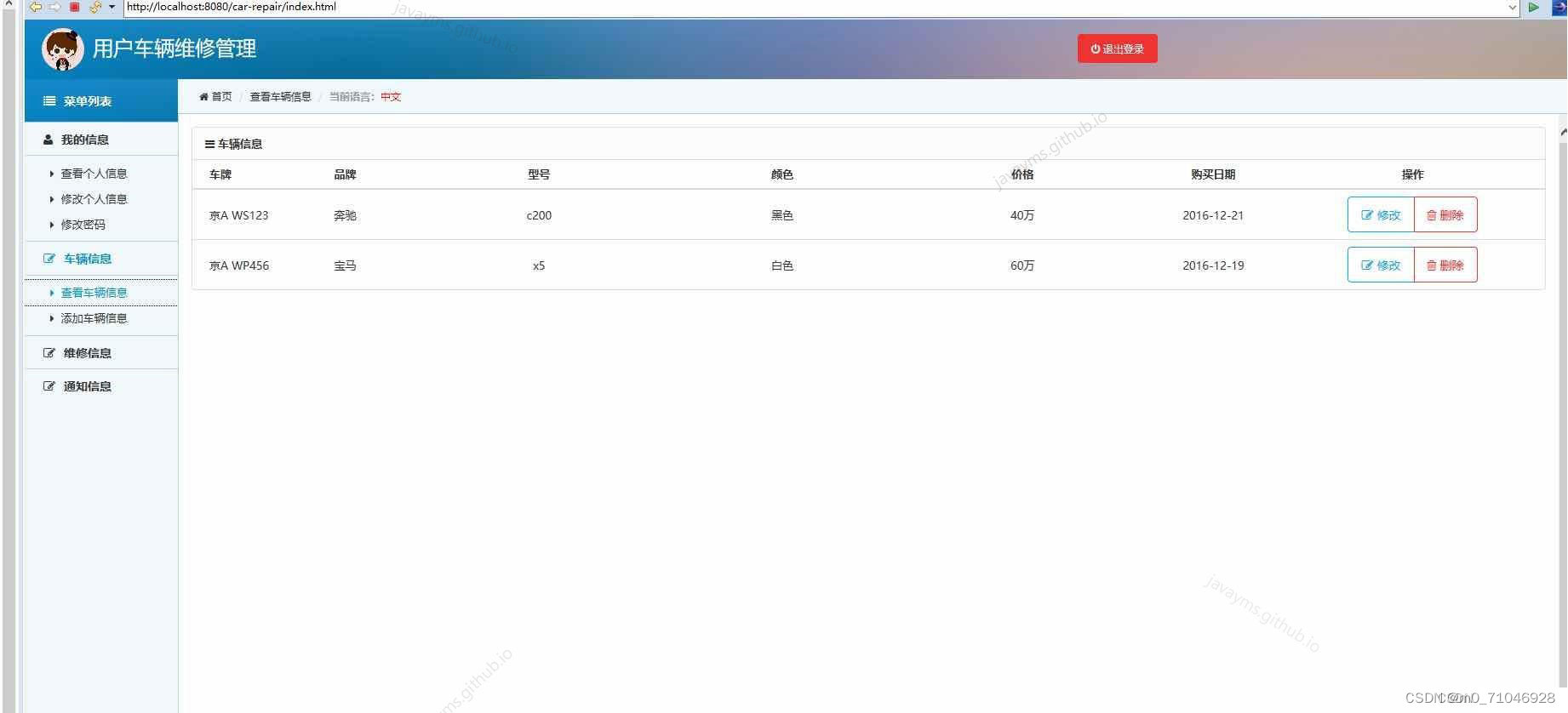 基于javaweb+mysql的ssm汽车维修中心管理系统(java+ssm+html+jquery+mysql)_html 智能汽车维修服务平台 后台管理系统-CSDN博客