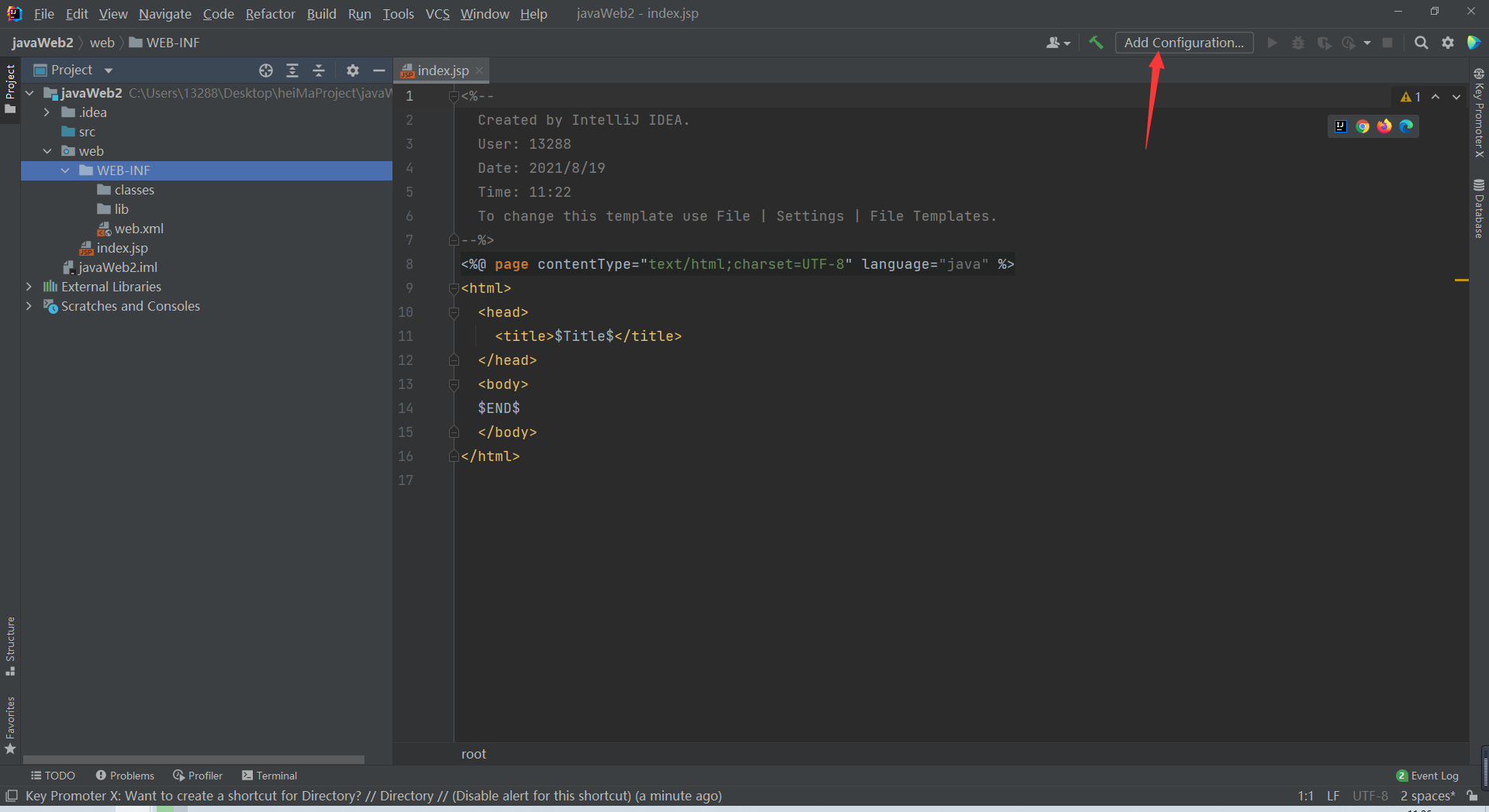 IDEA2021.2创建java web项目（很详细，手把手创建）_创建javaweb导包配置环境步骤-CSDN博客