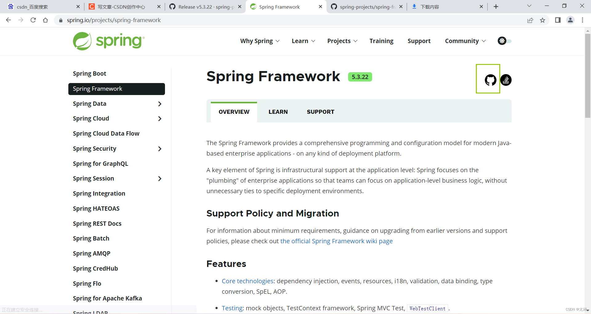 【最新版】Spring官网下载帮助文档教程_spring 文档不能下载了?-CSDN博客