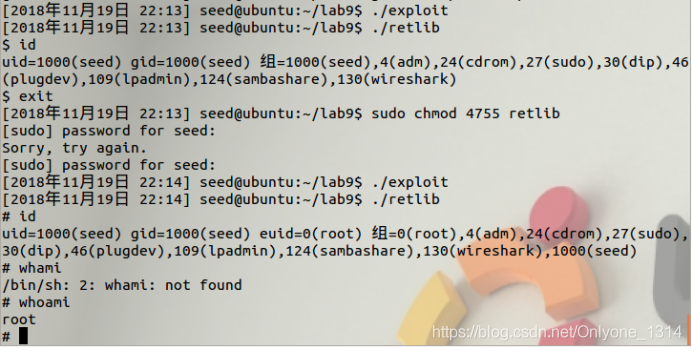 软件安全实验——lab9（缓冲区溢出：return-to-libc绕过非可执行堆栈）_return-to-libc示例-CSDN博客