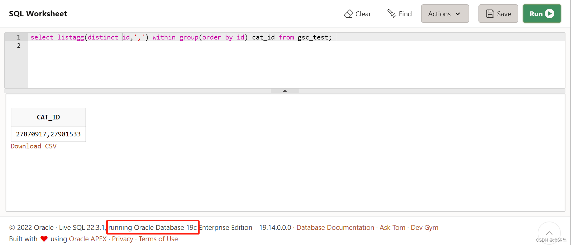 Oracle使用listagg，wm_concat+distinct，自定义聚合函数完成去重聚合_wmconcat去重复-CSDN博客