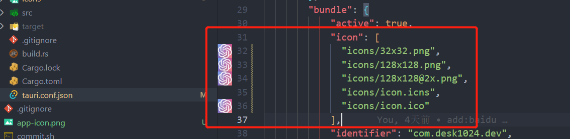 使用Tauri自带命令生成各平台图标方法，超级简单，只需要一张png图片_tauri指令-CSDN博客