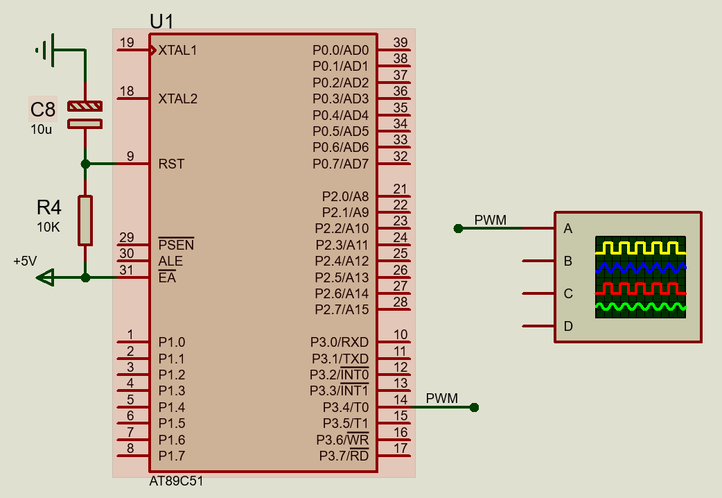 Proteus仿真C51利用双定时器输出占空比可变的PWM_伺服电机proteus仿真-CSDN博客