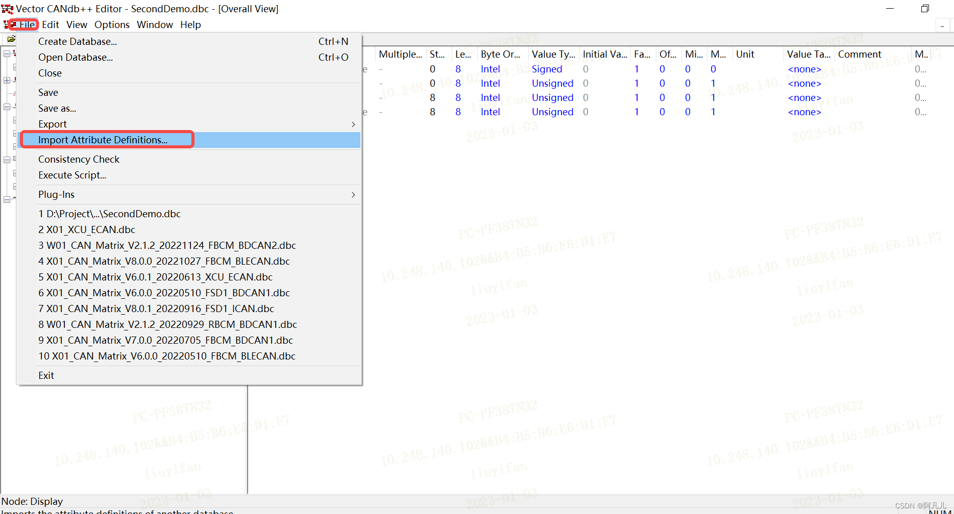 CANOE创建DBC_canoe17怎么添加dbc-CSDN博客